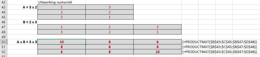 Matrixvermenigvuldiging - Excelfactory